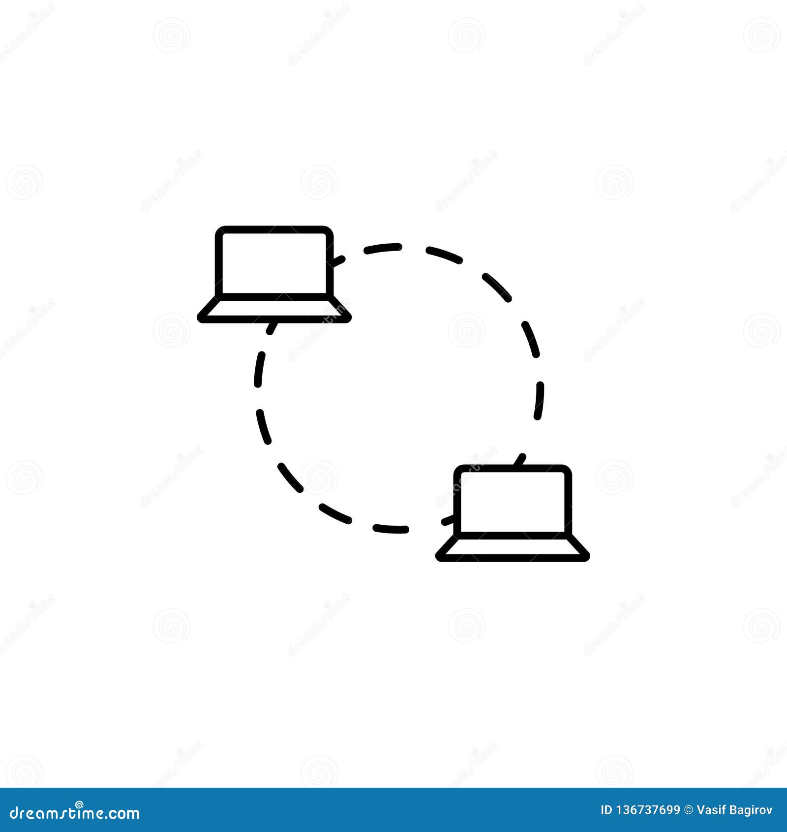 Computer Connections Vector Icon. Emblem Isolated on White Background ...