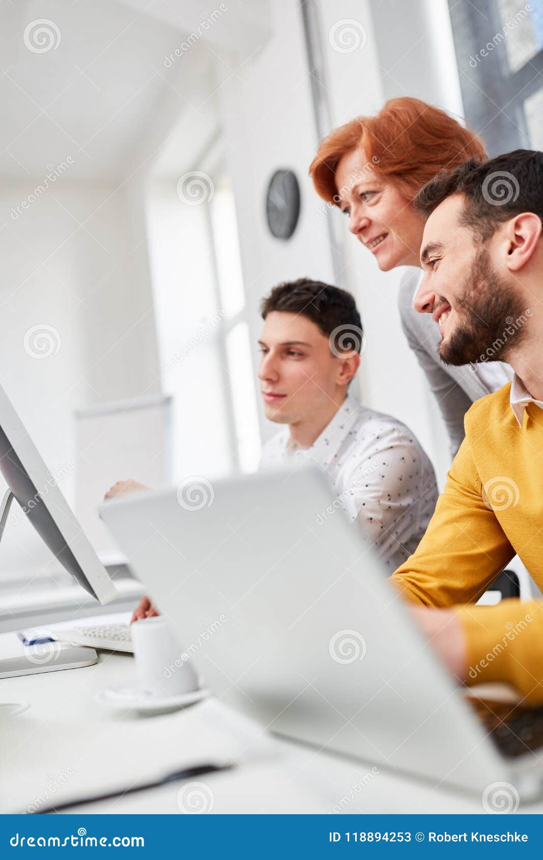 Computer Consulting Workshop at Office Stock Image - Image of people ...