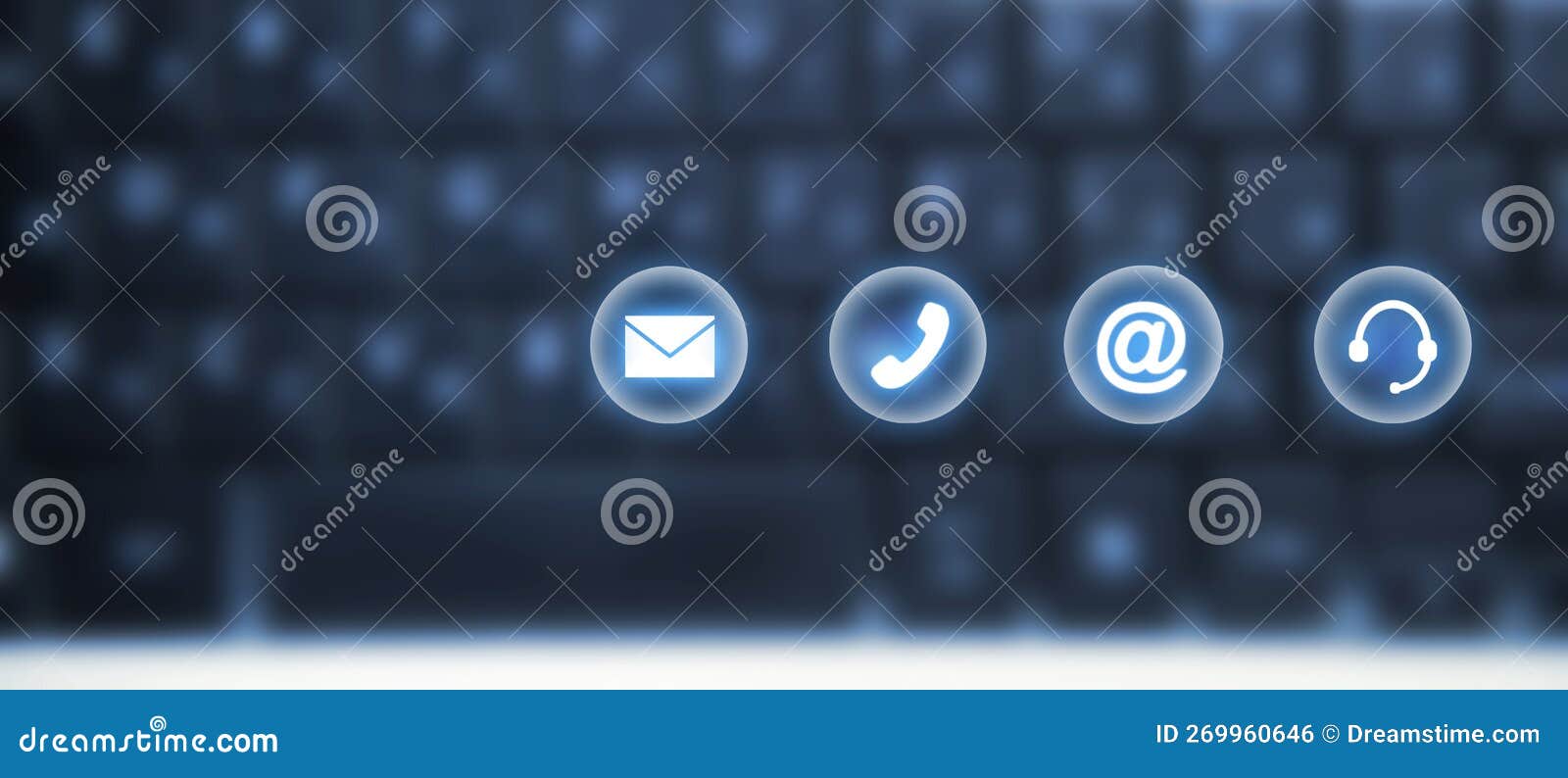 Computer with a Contact Symbols. Internet. Communication Stock Photo ...