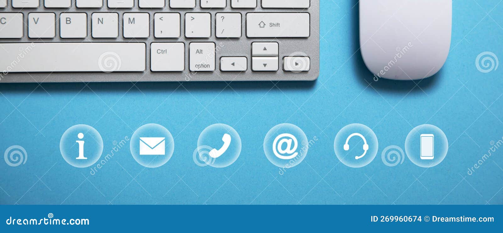 Computer with a Contact Symbols. Internet. Communication Stock Photo ...