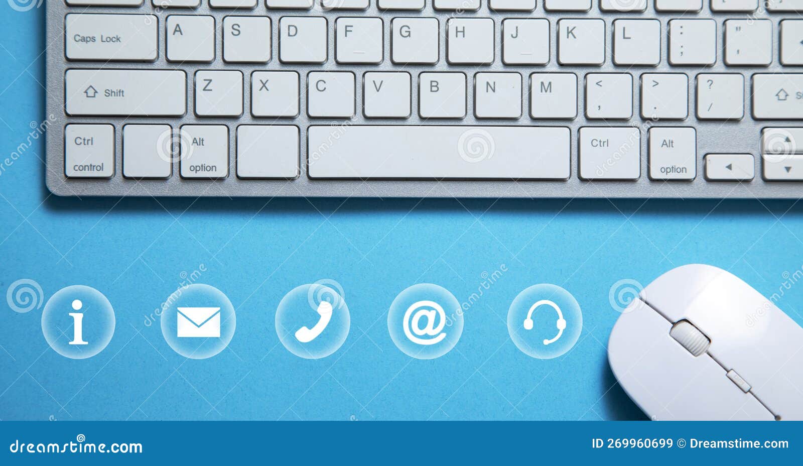 Computer with a Contact Symbols. Internet. Communication Stock Image ...