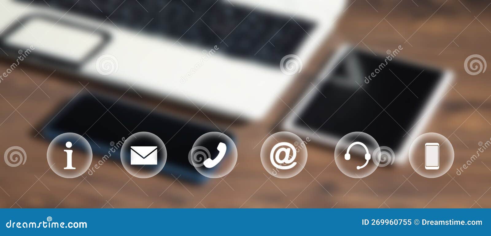 Computer with a Contact Symbols. Internet. Communication Stock Image ...