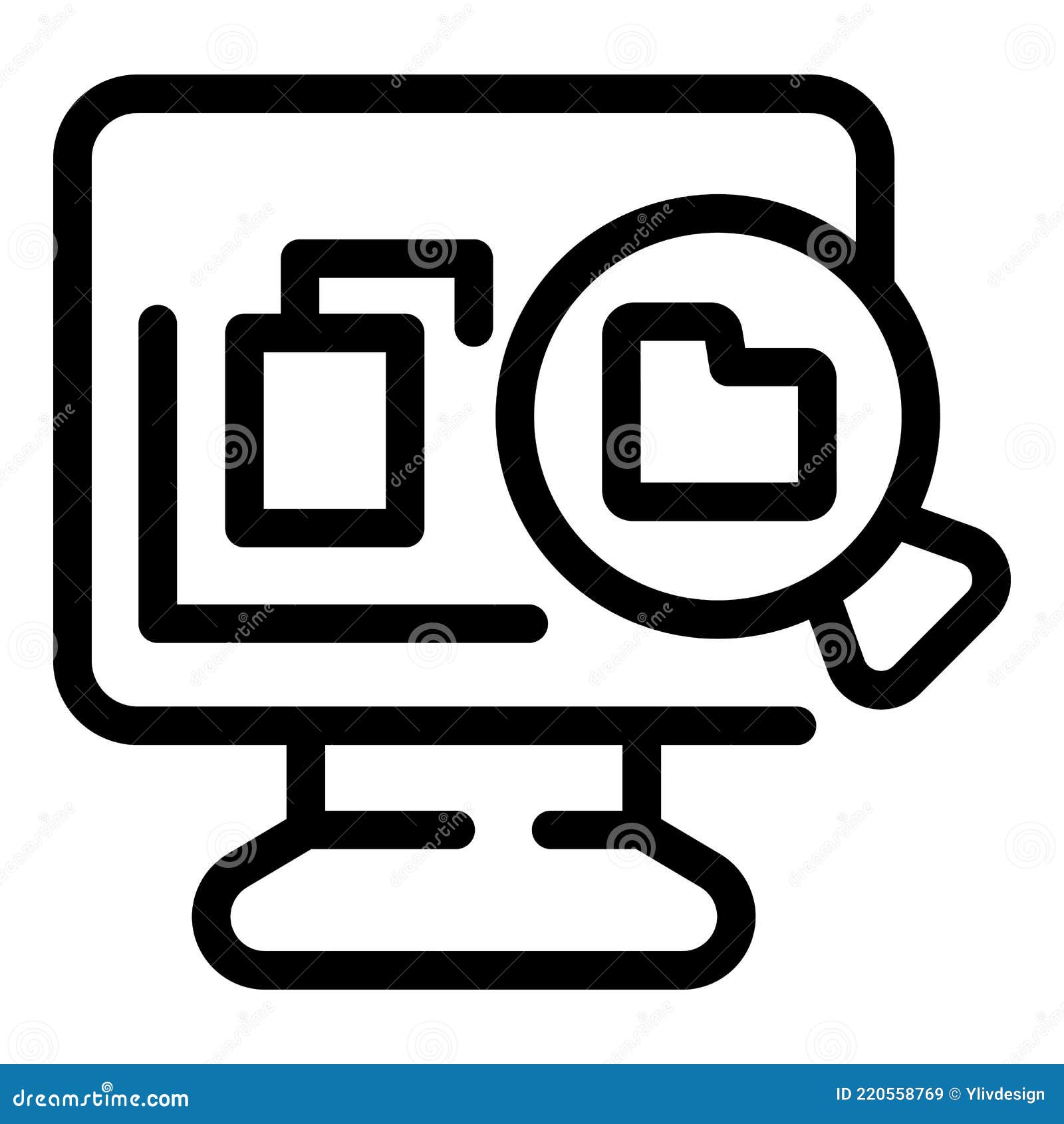 Computer Content Filter Icon, Outline Style Stock Vector - Illustration ...