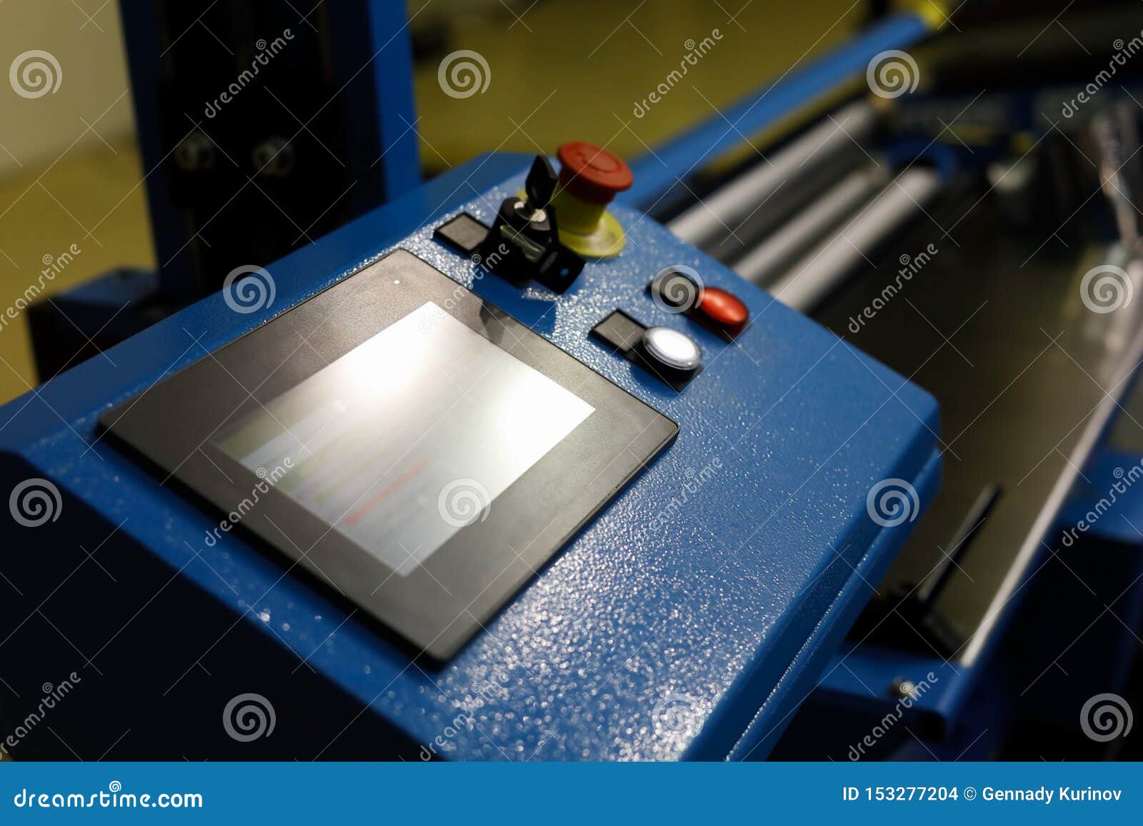 Computer Controlled Metal Sheet Bending Machine Stock Photo - Image of ...