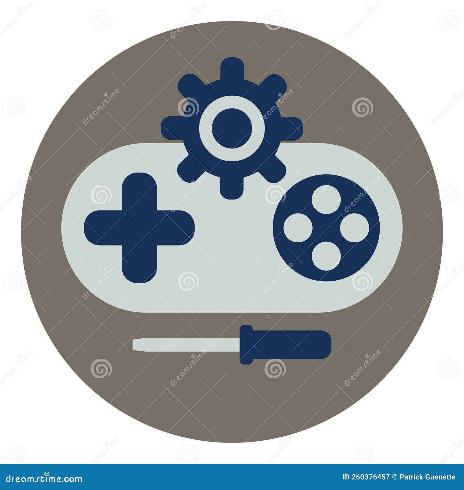 Computer controller, icon stock vector. Illustration of joypad - 260376457