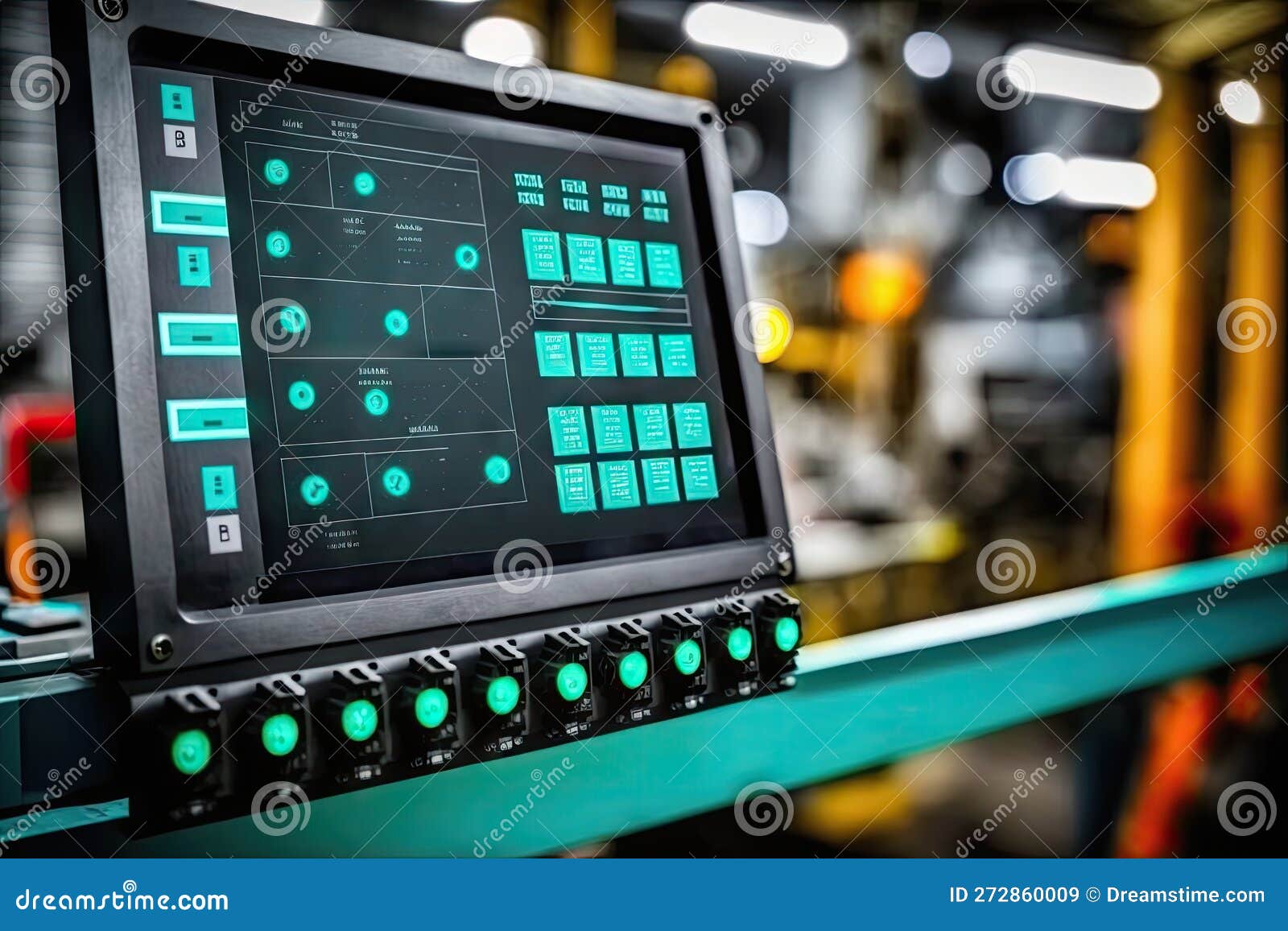 Computer Controller Working with High-tech Visualizer in Factory ...