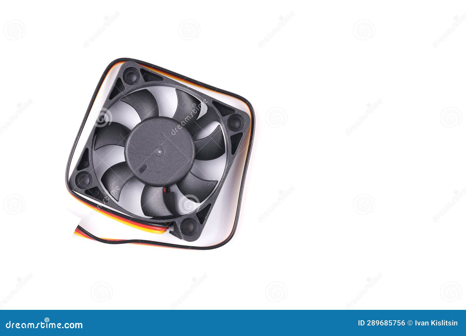 Computer Cooler in Black Color Isolated on White Background. Processor ...