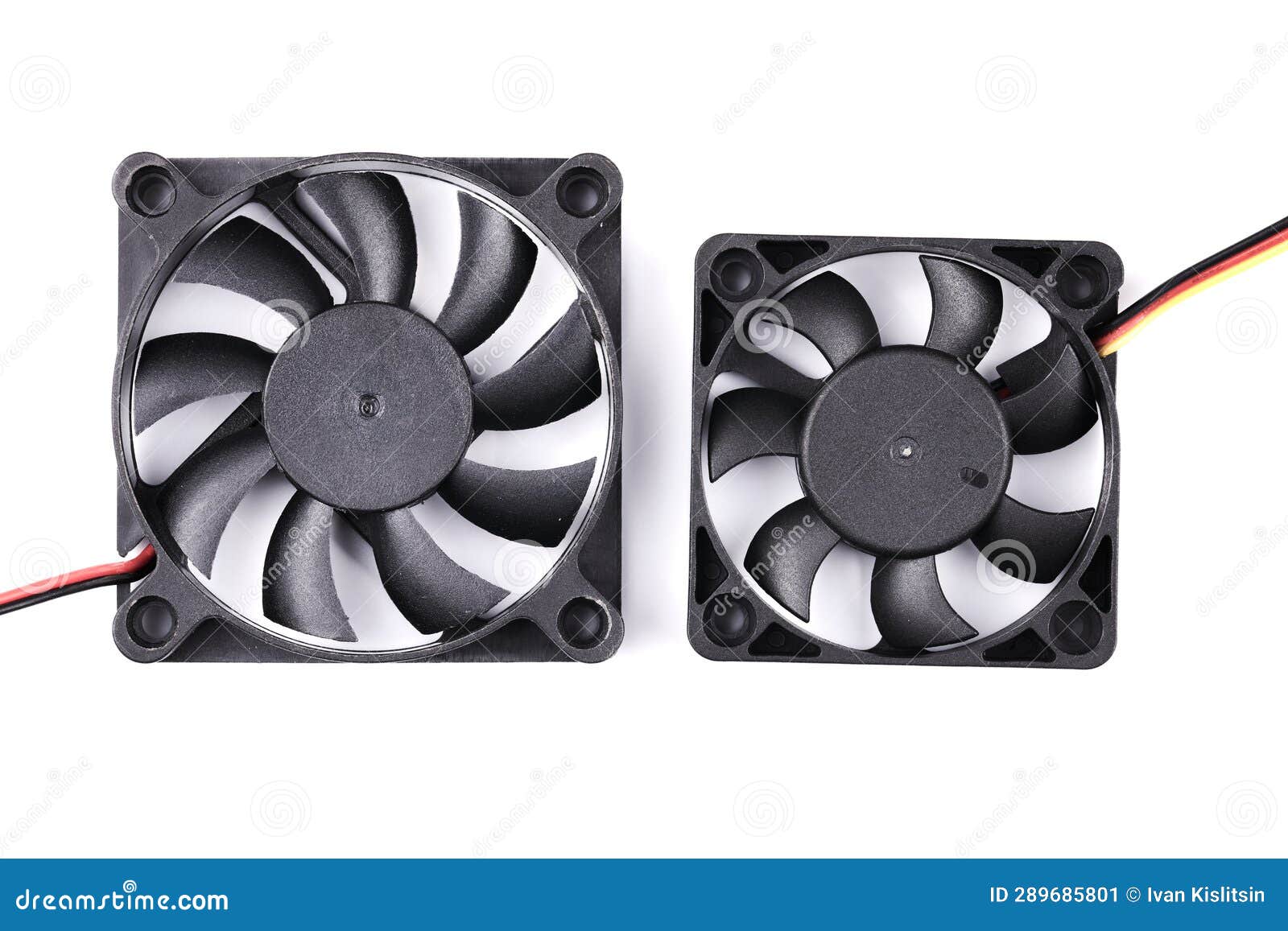 Computer Cooler in Black Color Isolated on White Background. Processor ...