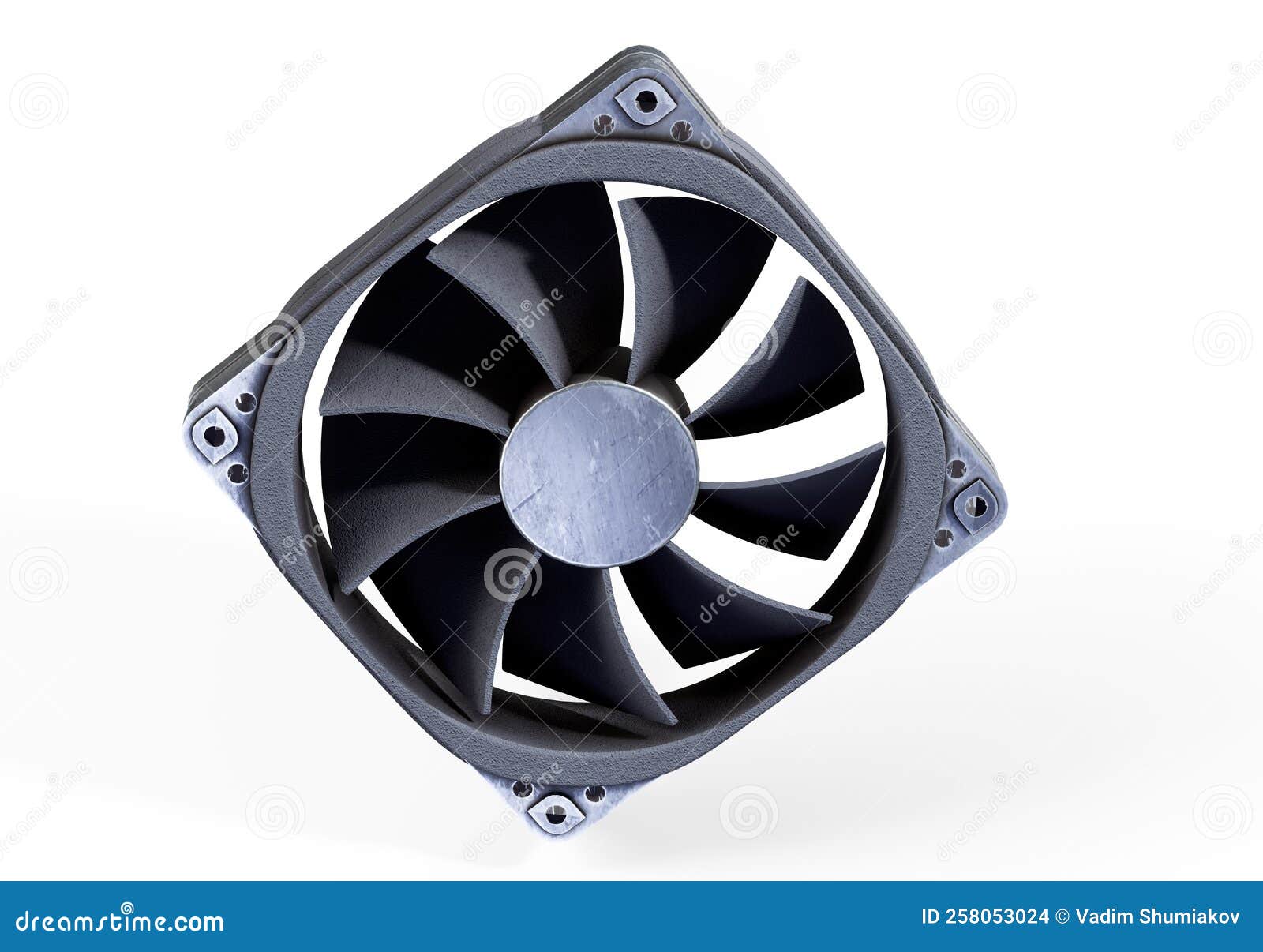 Computer Cooler Fan CPU or PC Case Stock Photo - Image of power, design ...