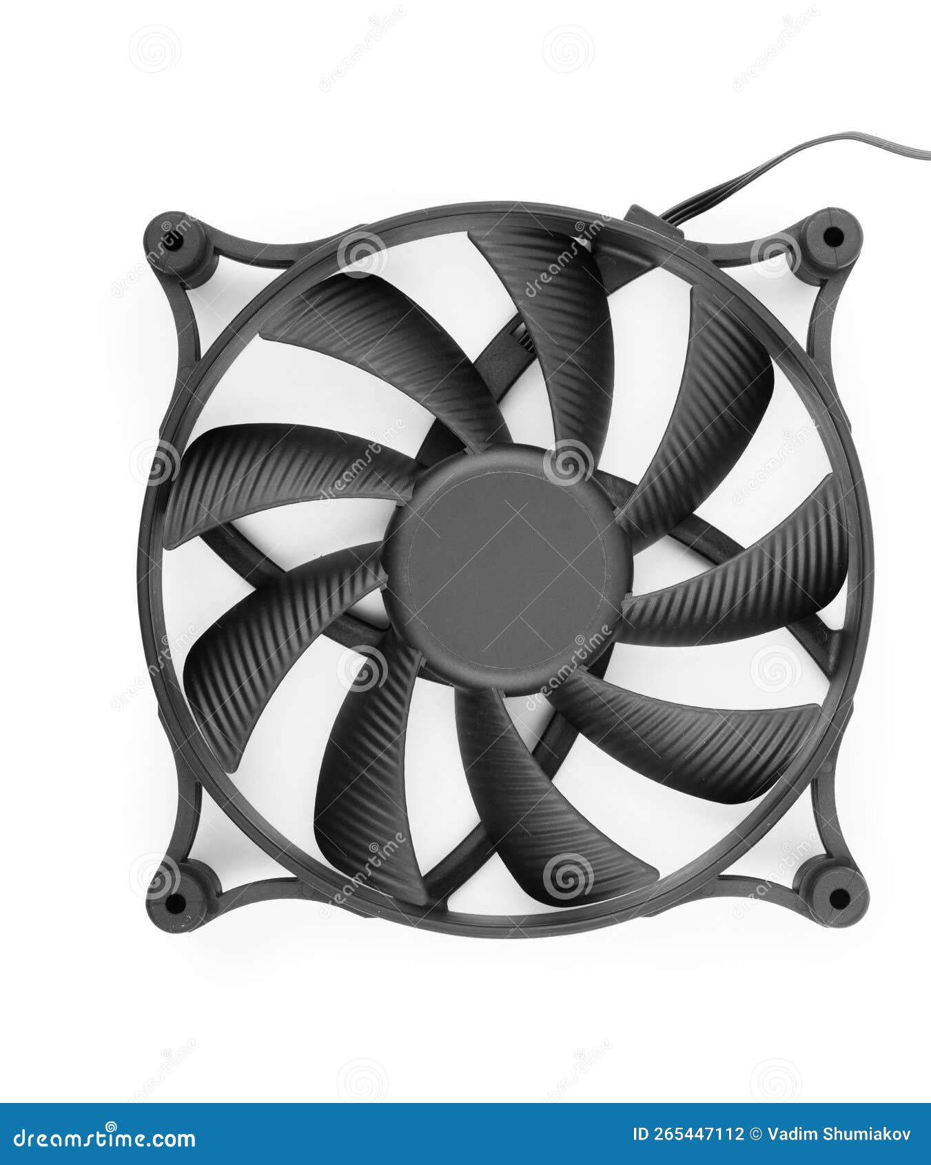 Computer Cooler Fan on White Background Stock Photo - Image of hardware ...