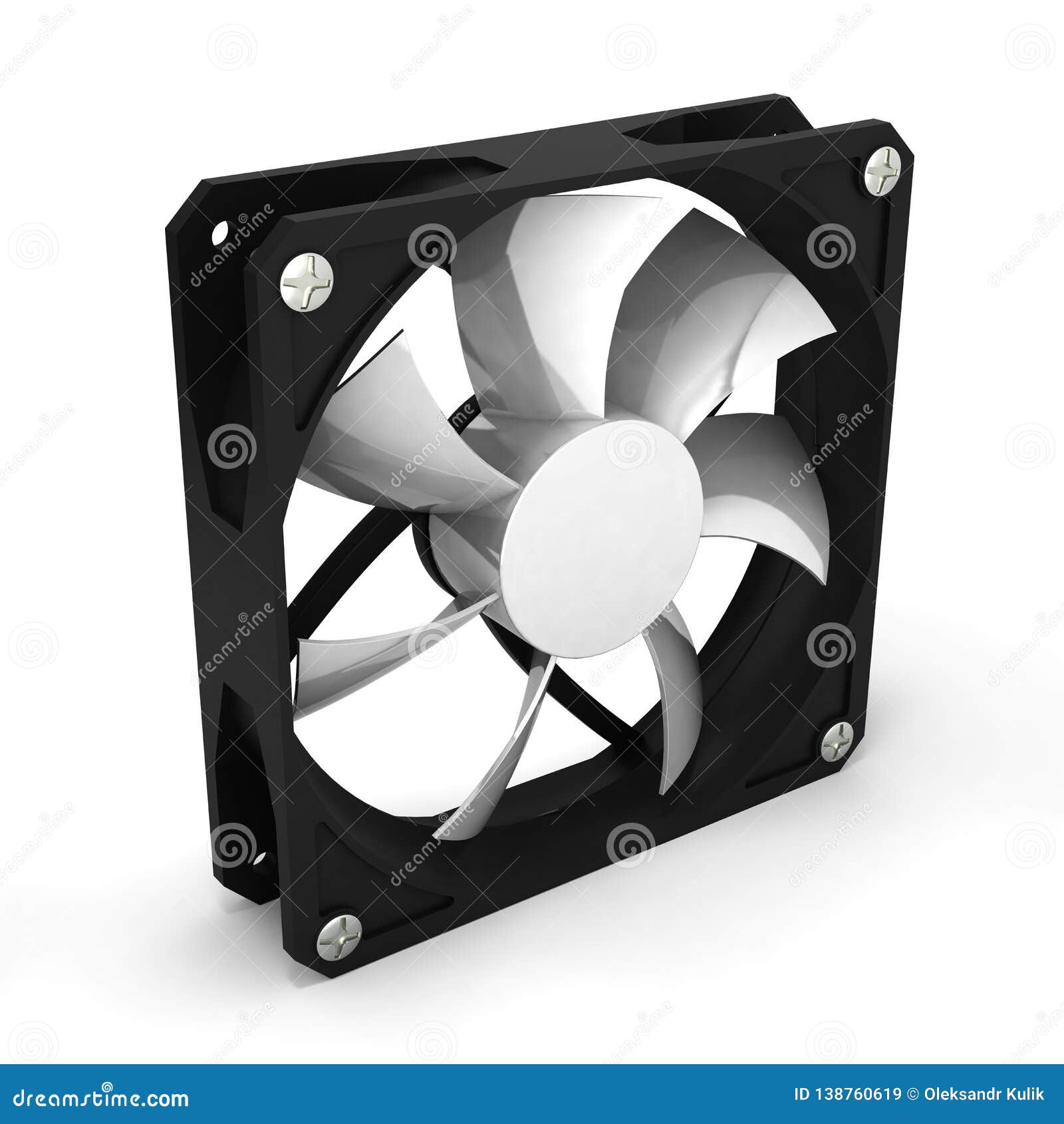 Computer Cooler Isolated on White Background 3d Render Stock ...