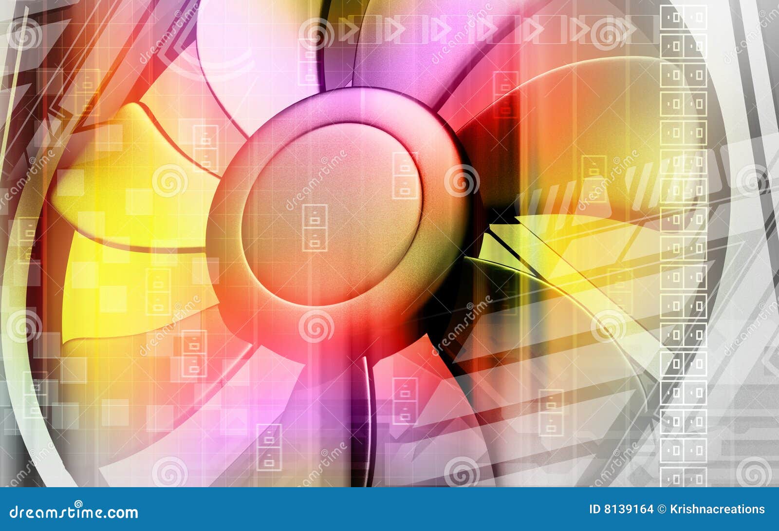 Computer cooling fan stock illustration. Illustration of equipment ...