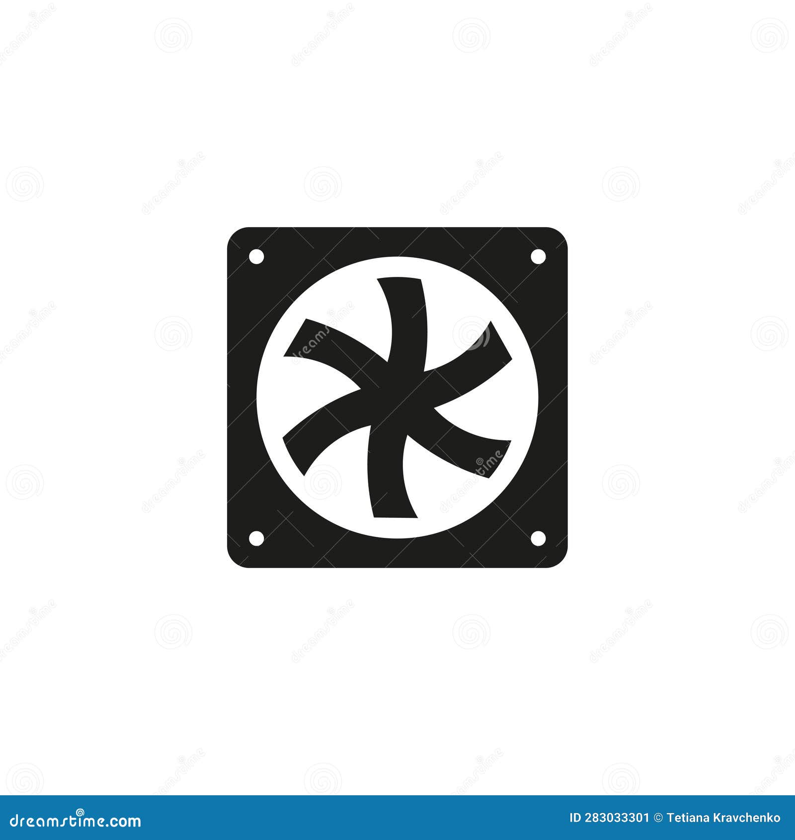 Computer Cooling Fan Icon. Air Cooling Fan Icon. Vector Illustration ...