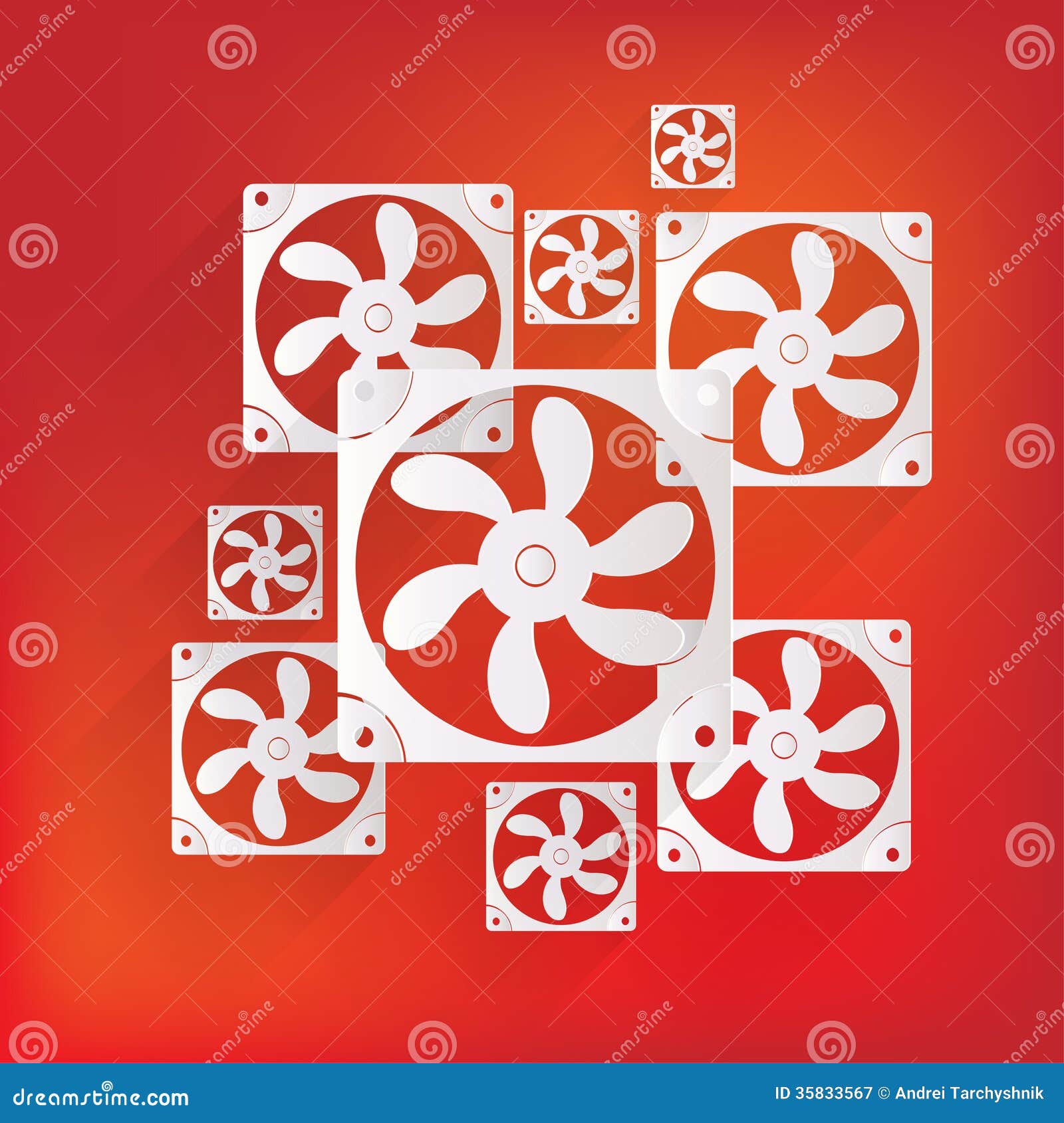 Computer cooling fan icon stock vector. Illustration of cold - 35833567
