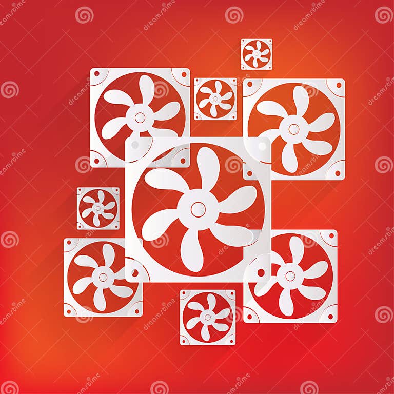 Computer cooling fan icon stock vector. Illustration of cold - 35833567