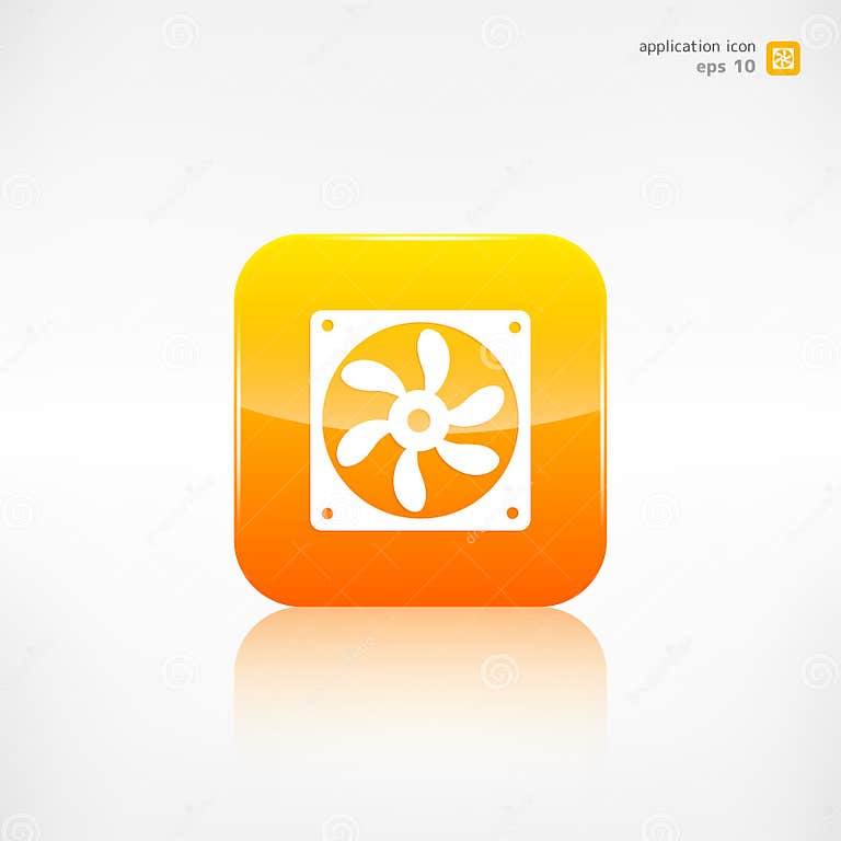 Computer Cooling Fan Icon Vector Illustration. Stock Vector ...