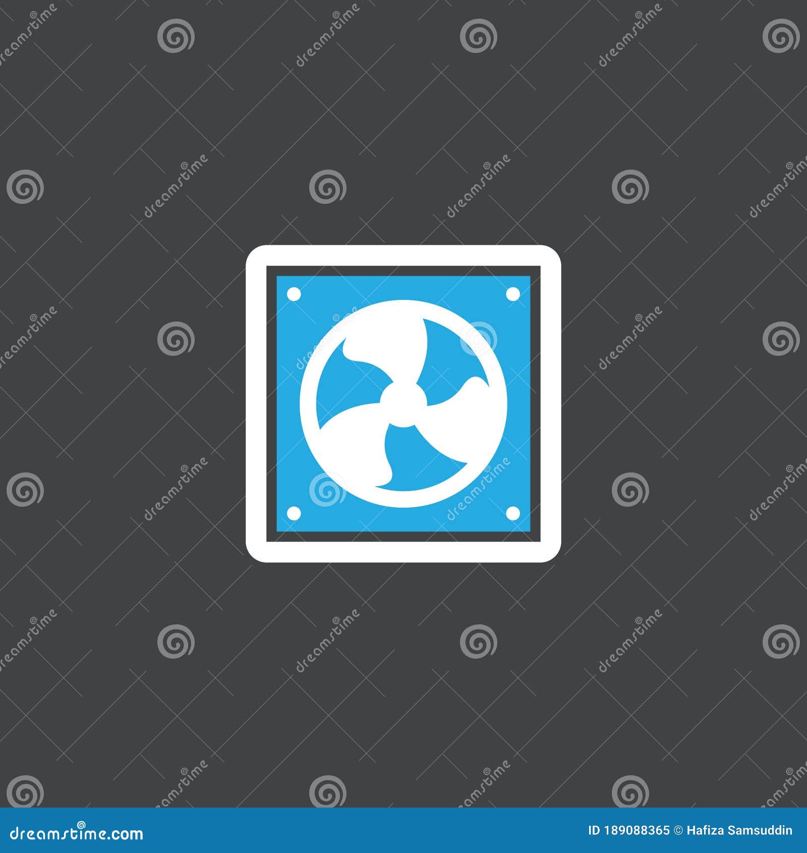 Computer Cooling Fan. Vector Illustration Decorative Design Stock ...