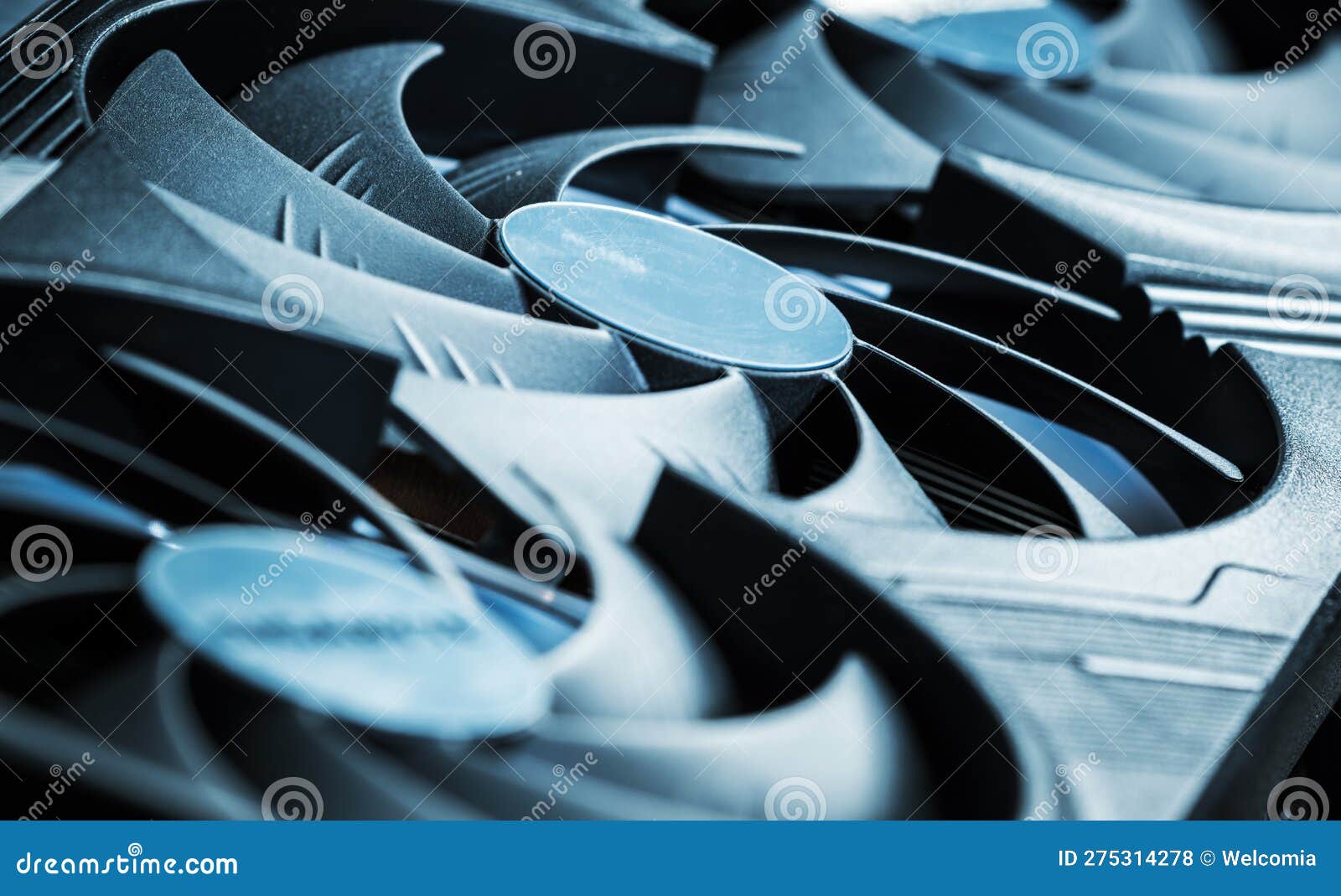 Computer Cooling System Fans Closeup Stock Photo - Image of detail ...