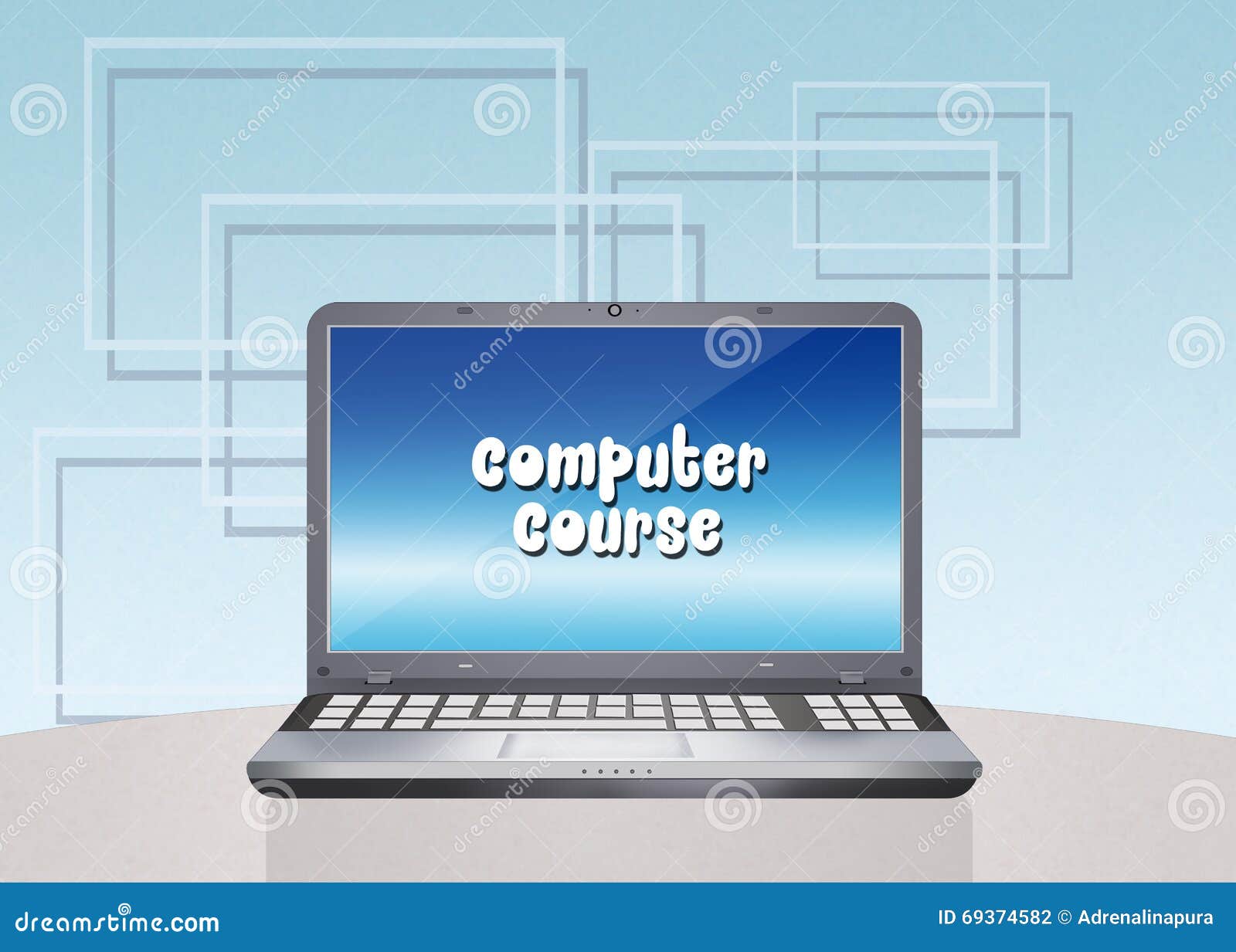 Computer course stock illustration. Illustration of code - 69374582