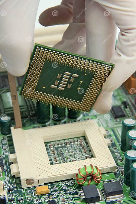 Computer CPU stock photo. Image of hardware, insert, install - 20227770