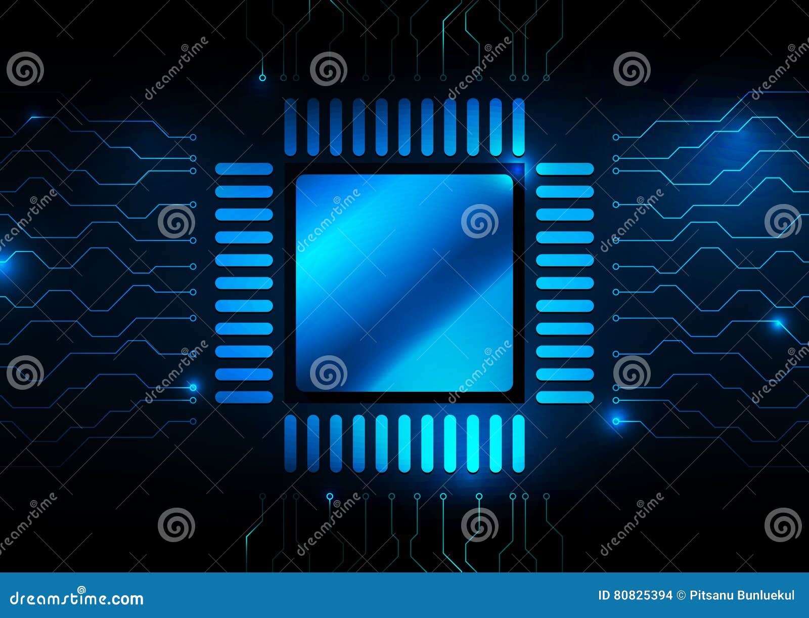 Computer Cpu Abstract Background Vector Illustration Stock Vector ...