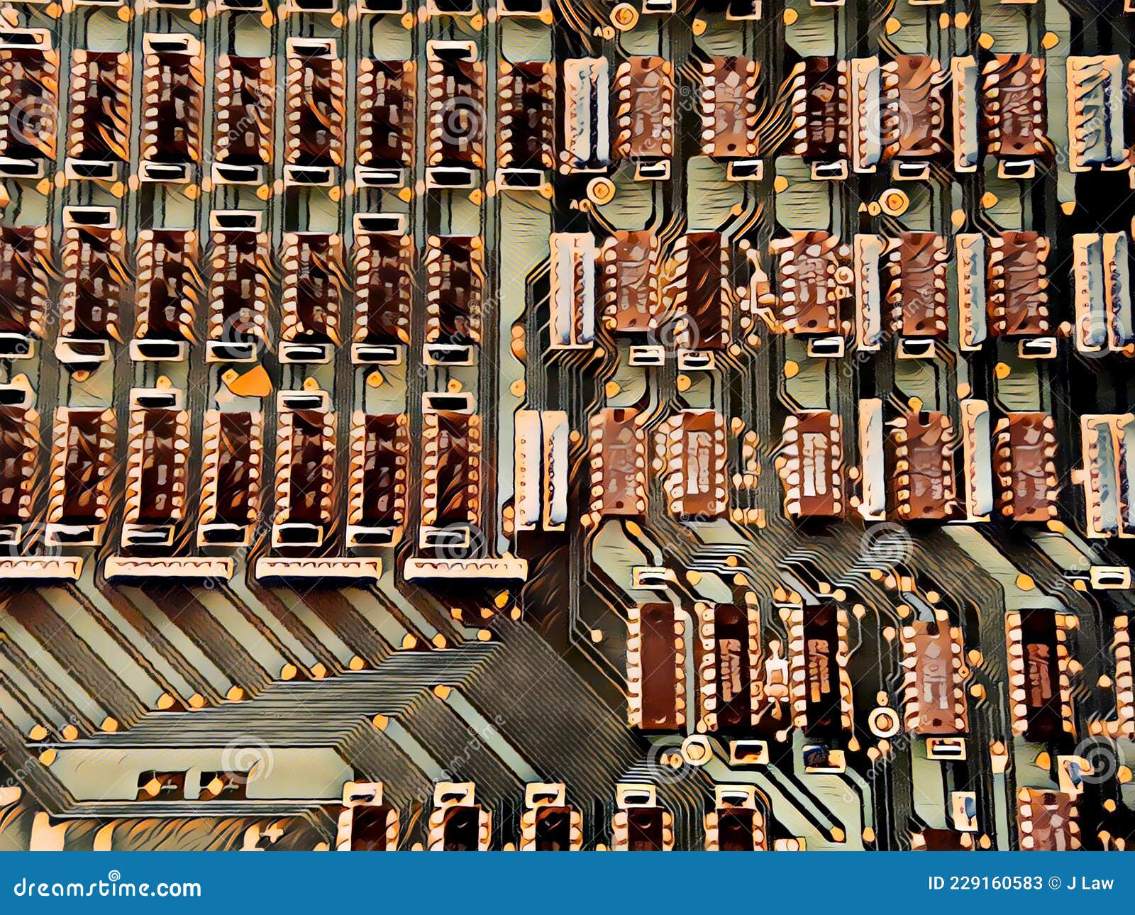 Computer PCB or Aerial View of the City of Tomorrow Stock Image - Image ...