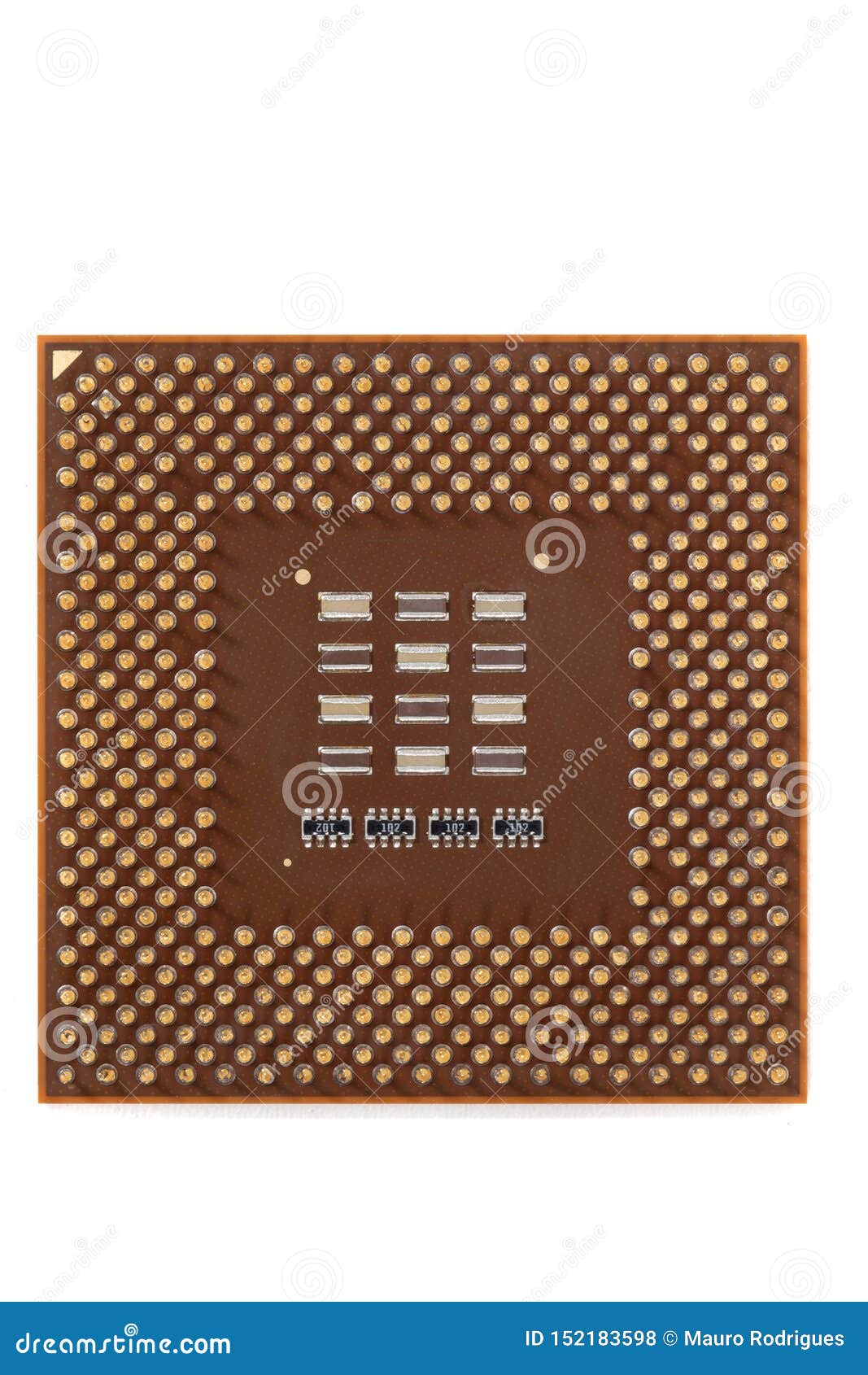Computer cpu chip stock photo. Image of hardware, integrated - 152183598