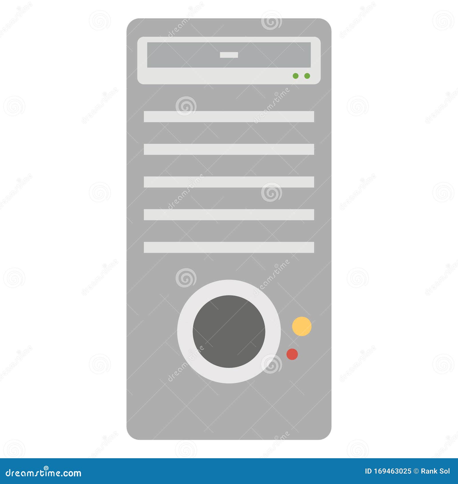 Computer, Cpu Color Vector Icon Which Can Easily Modify or Edit Stock ...