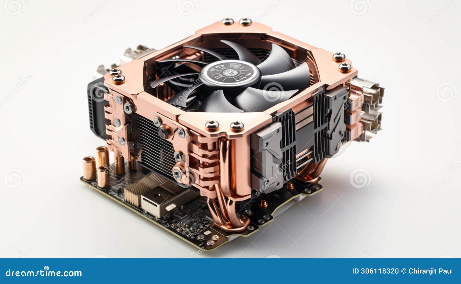 Computer CPU Cooler Isolated on White Stock Photo - Image of white ...