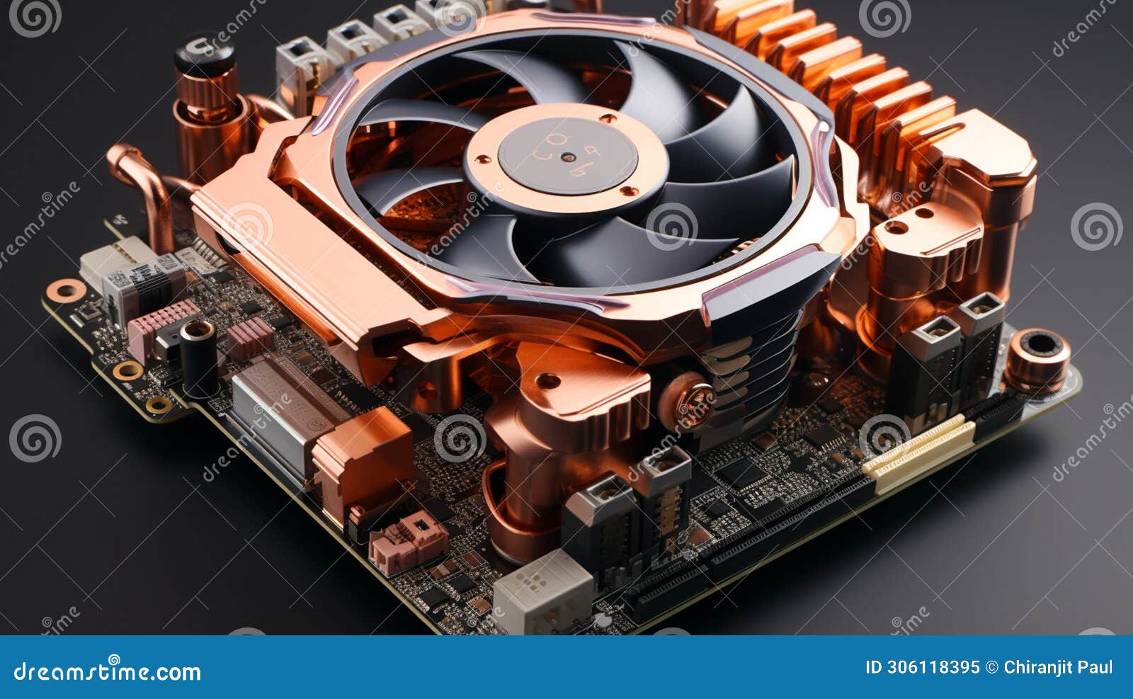 Computer CPU Cooler Isolated on White Stock Image - Image of device ...