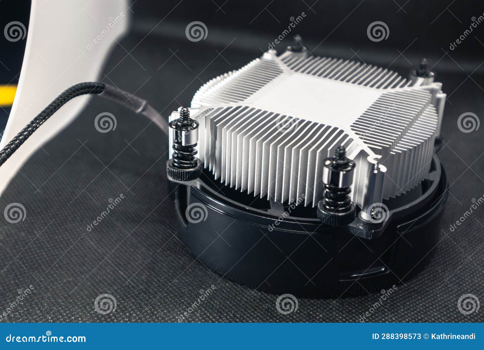 Computer CPU Cooling Radiator Motherboard Close-up Stock Image - Image ...