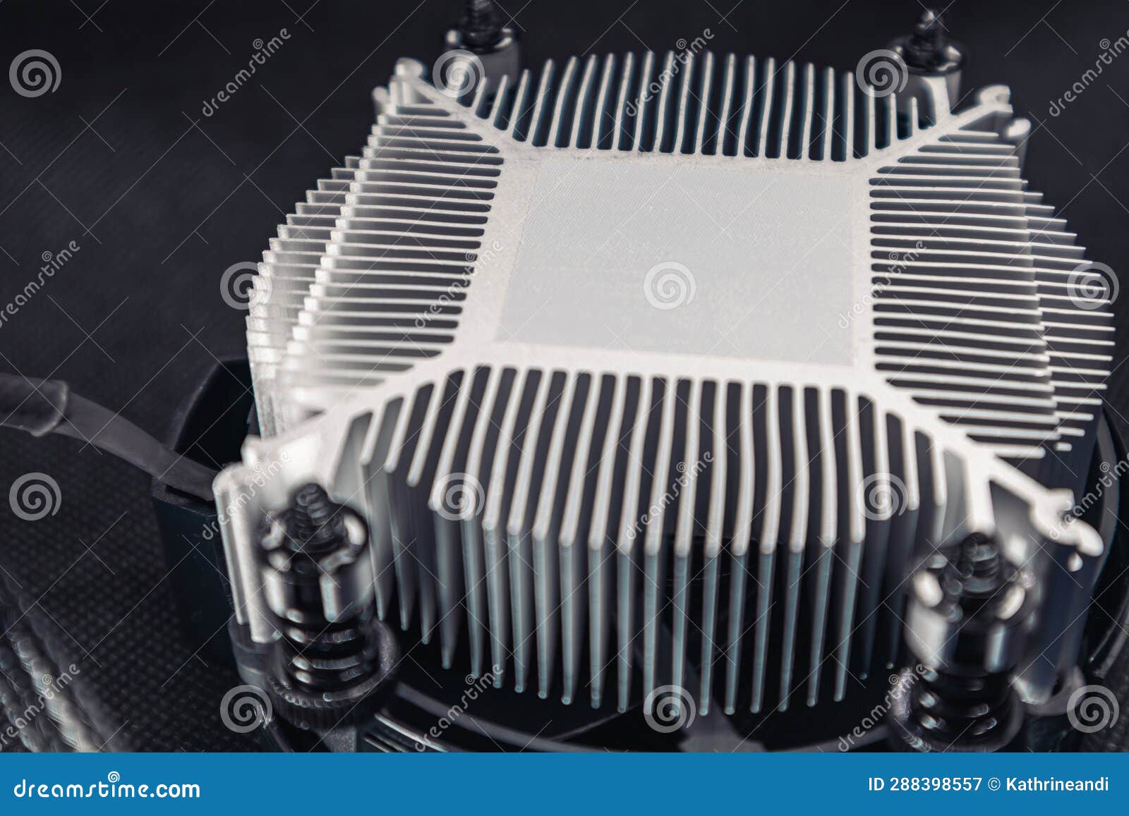 Computer CPU Cooling Radiator Motherboard Close-up Stock Image - Image ...