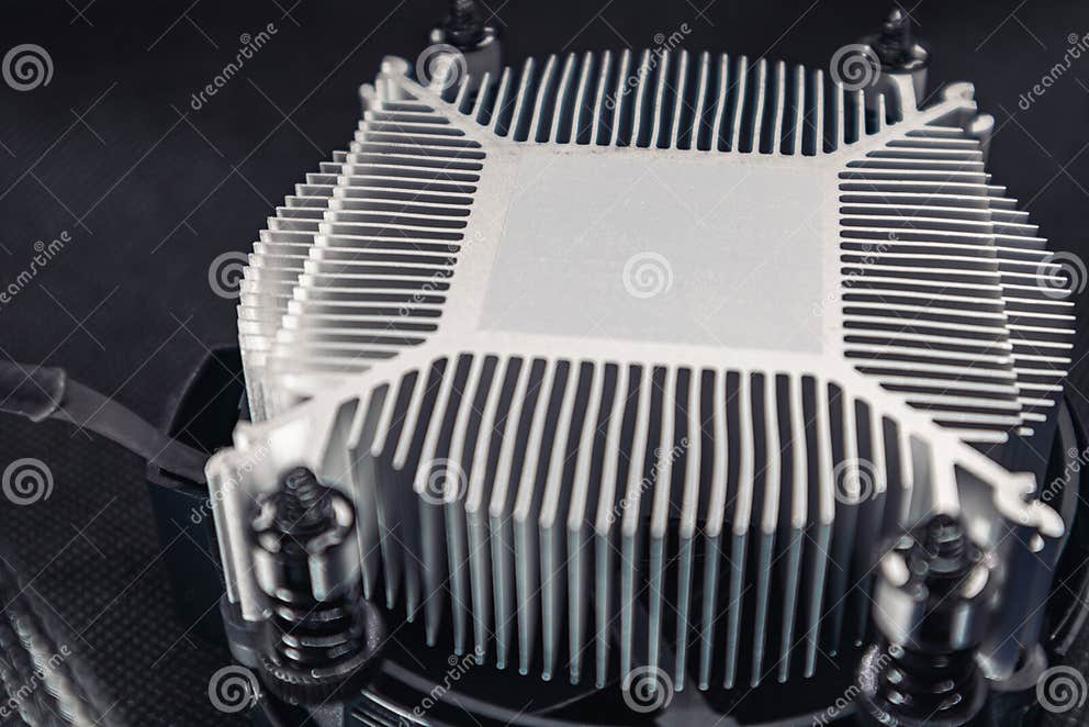 Computer CPU Cooling Radiator Motherboard Close-up Stock Image - Image ...