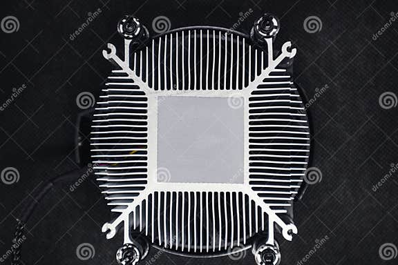 Computer CPU Cooling Radiator Motherboard Close-up Stock Image - Image ...