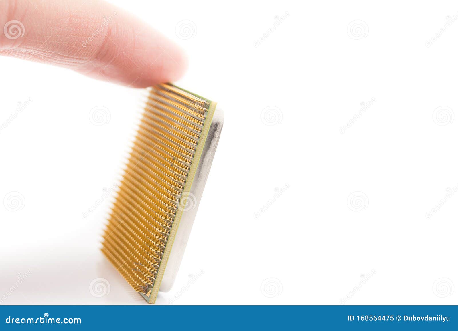 Computer CPU in Hand Close-up Isolated Stock Image - Image of front ...