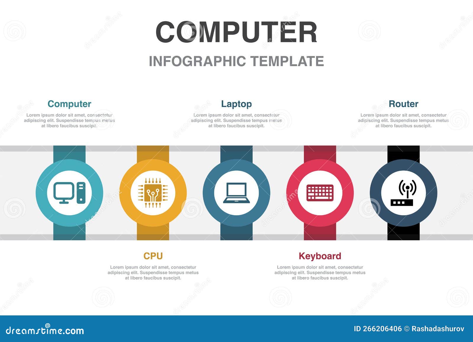 Computer, CPU, Laptop, Keyboard, Router Stock Vector - Illustration of ...