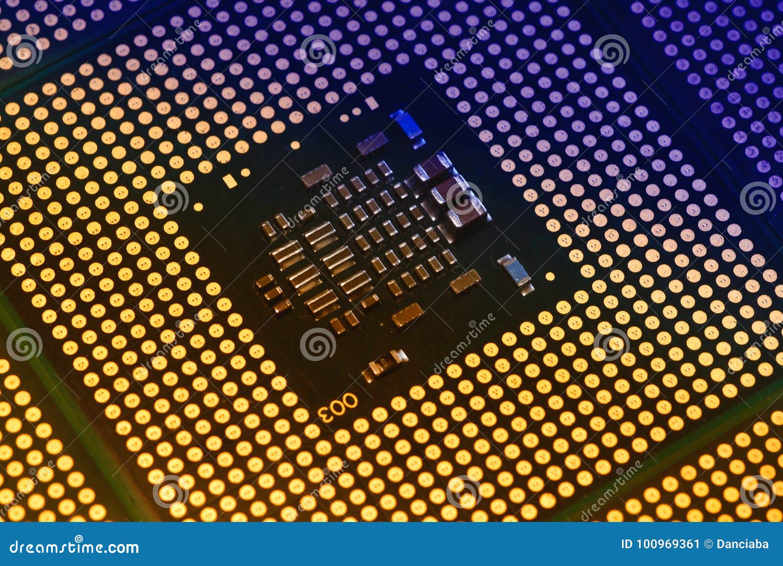 Computer CPU Processor Aligned Stock Image - Image of data, connection ...