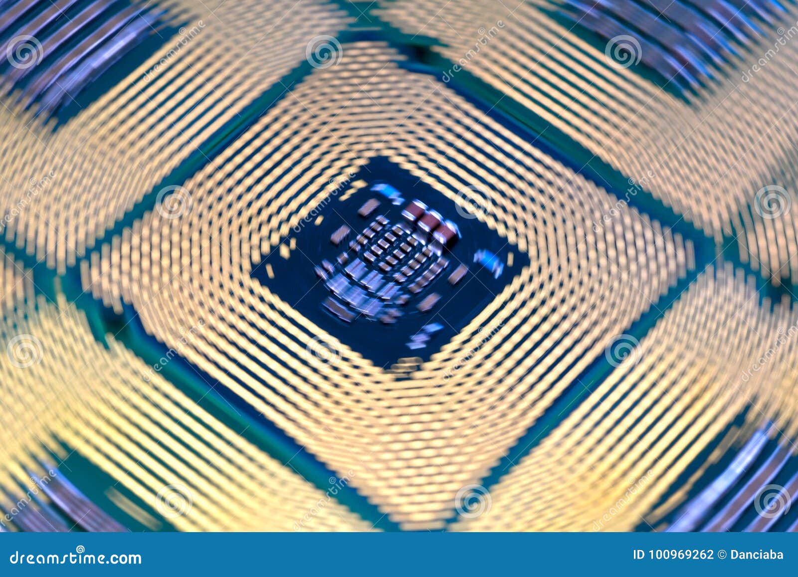 Computer CPU Processor Aligned Stock Photo - Image of microchip, round ...