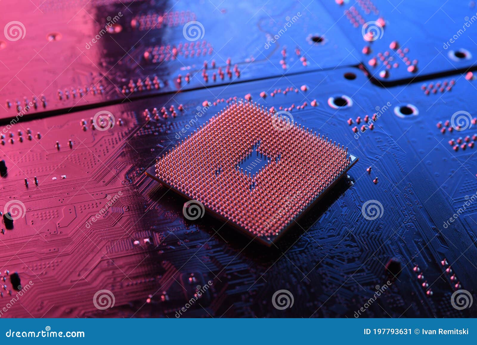 Computer Cpu Processor Chip on Circuit Board ,motherboard Background ...