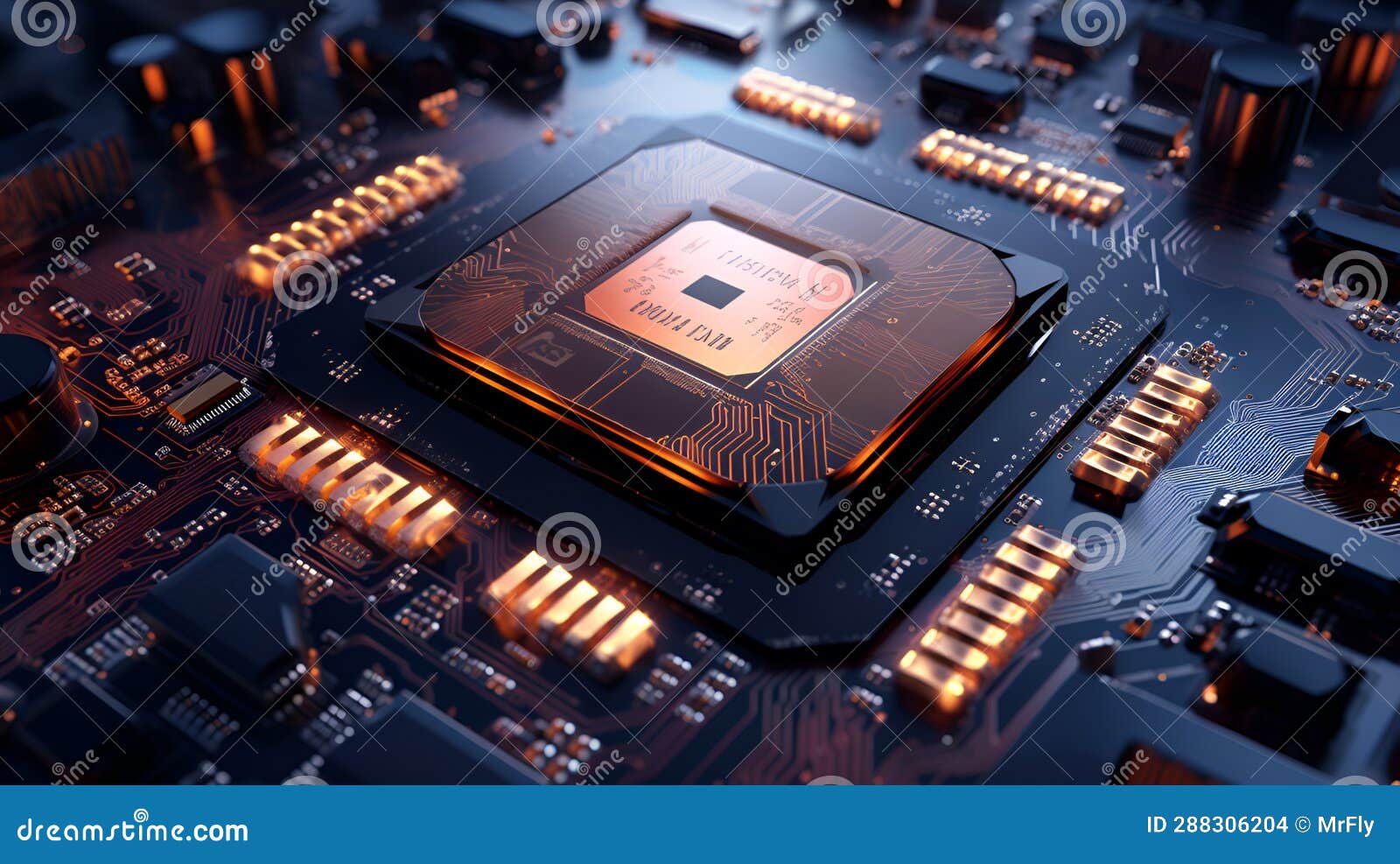 Computer CPU, Processor Chip, Computer Brain, Electronics Stock ...