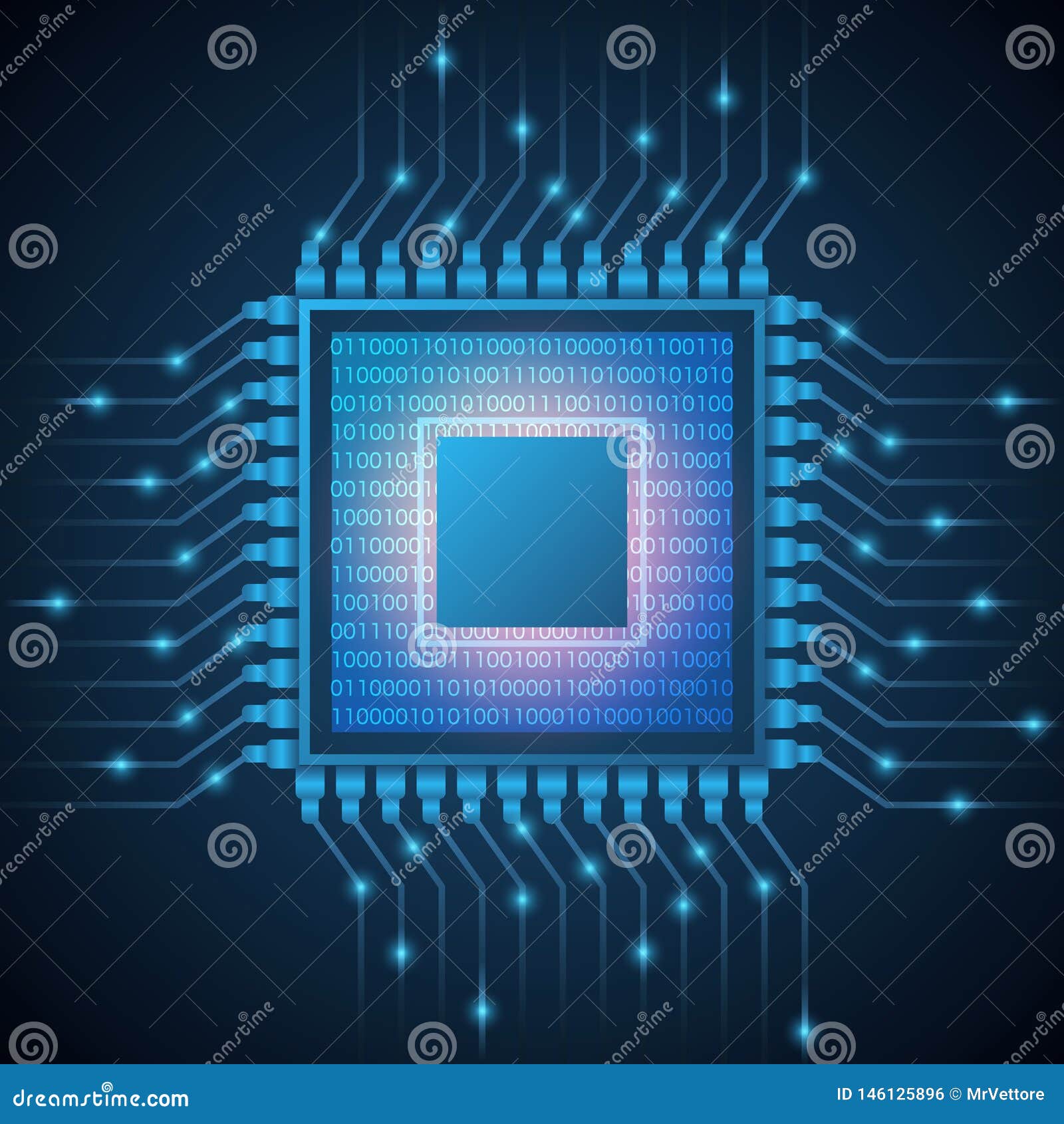 Computer Cpu Processor System Chip Abstract Data Flow Binary Code In