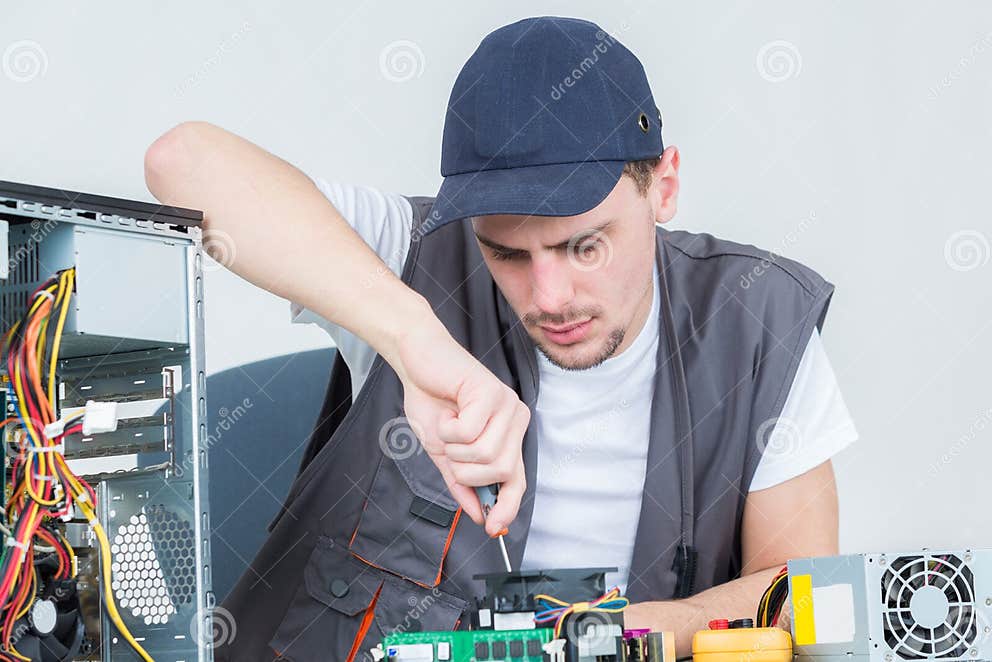 Computer CPU Repair Department Stock Photo - Image of reparation ...