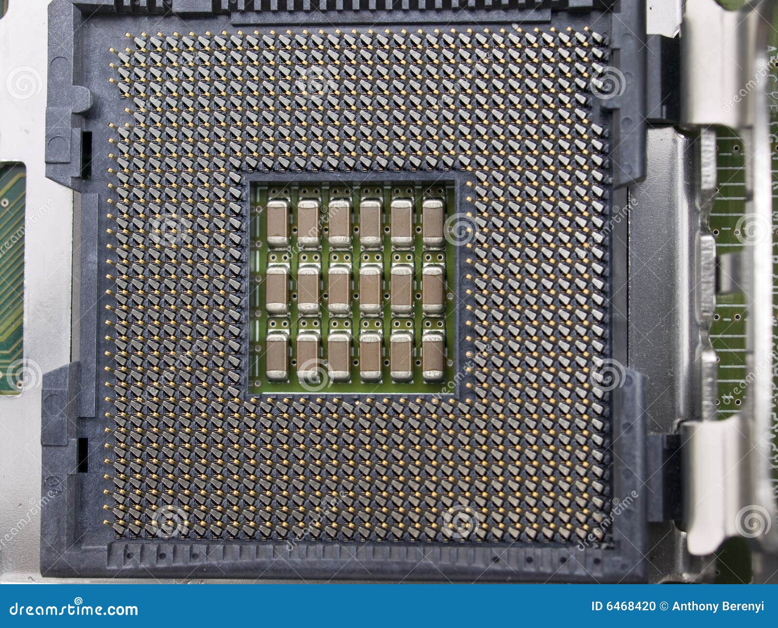 Computer CPU Seat On Motherboard Picture. Image: 6468420