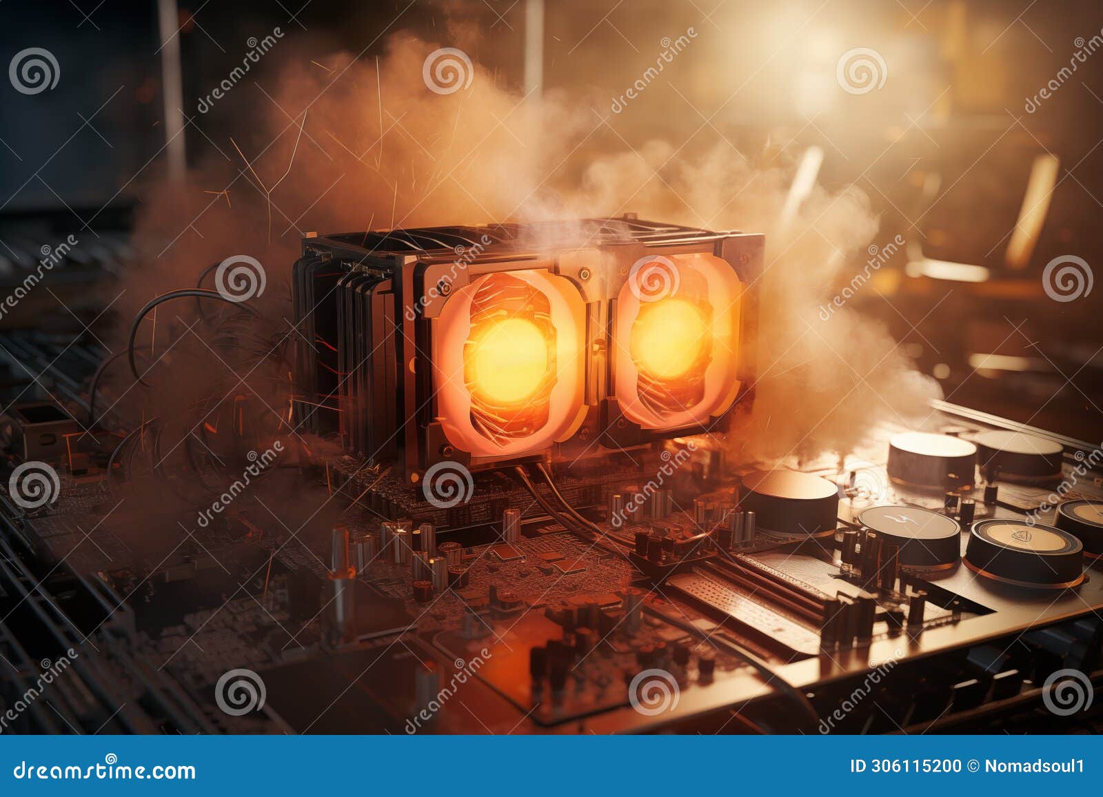 Computer CPU Under Stress Test, Emphasizing Thermal Performance ...