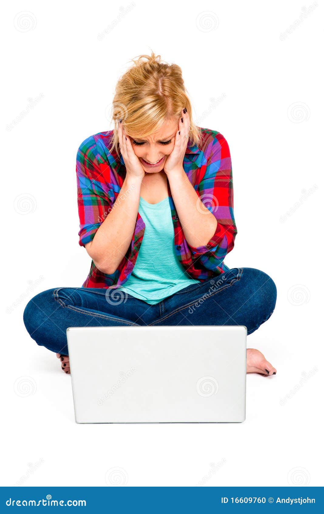 Computer Crash stock photo. Image of beautiful, girl - 16609760