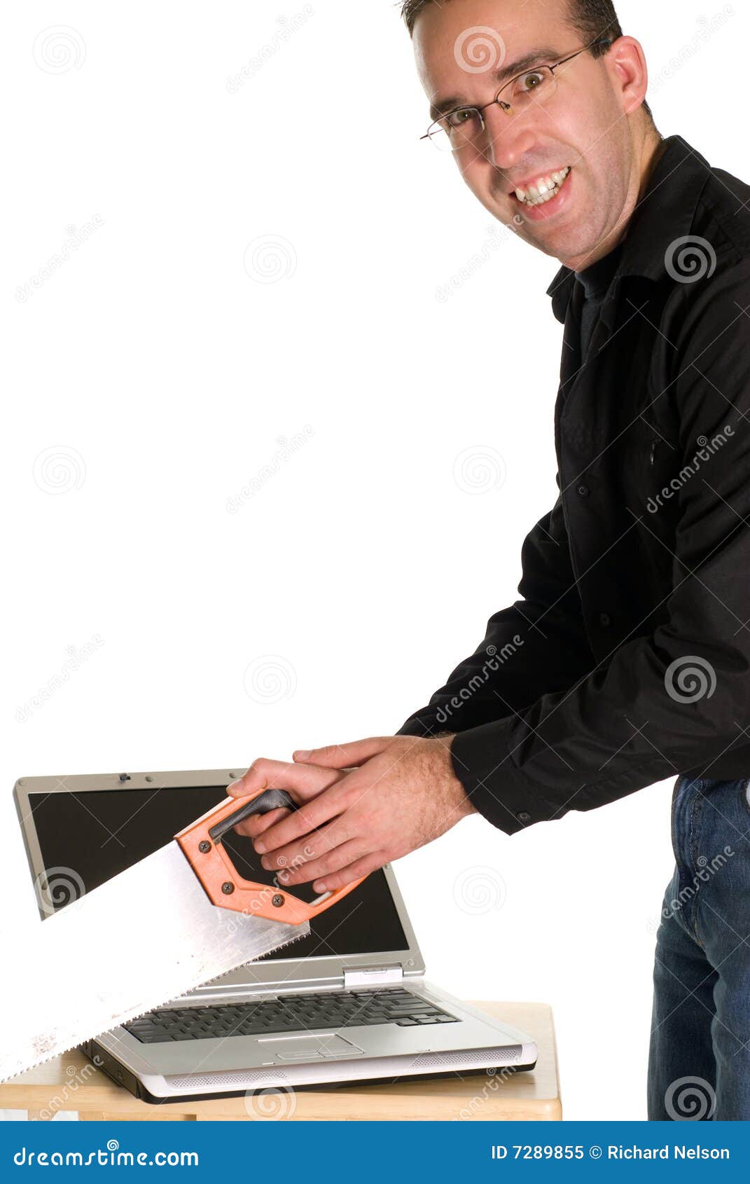 Computer Crash stock image. Image of destruction, angry - 7289855