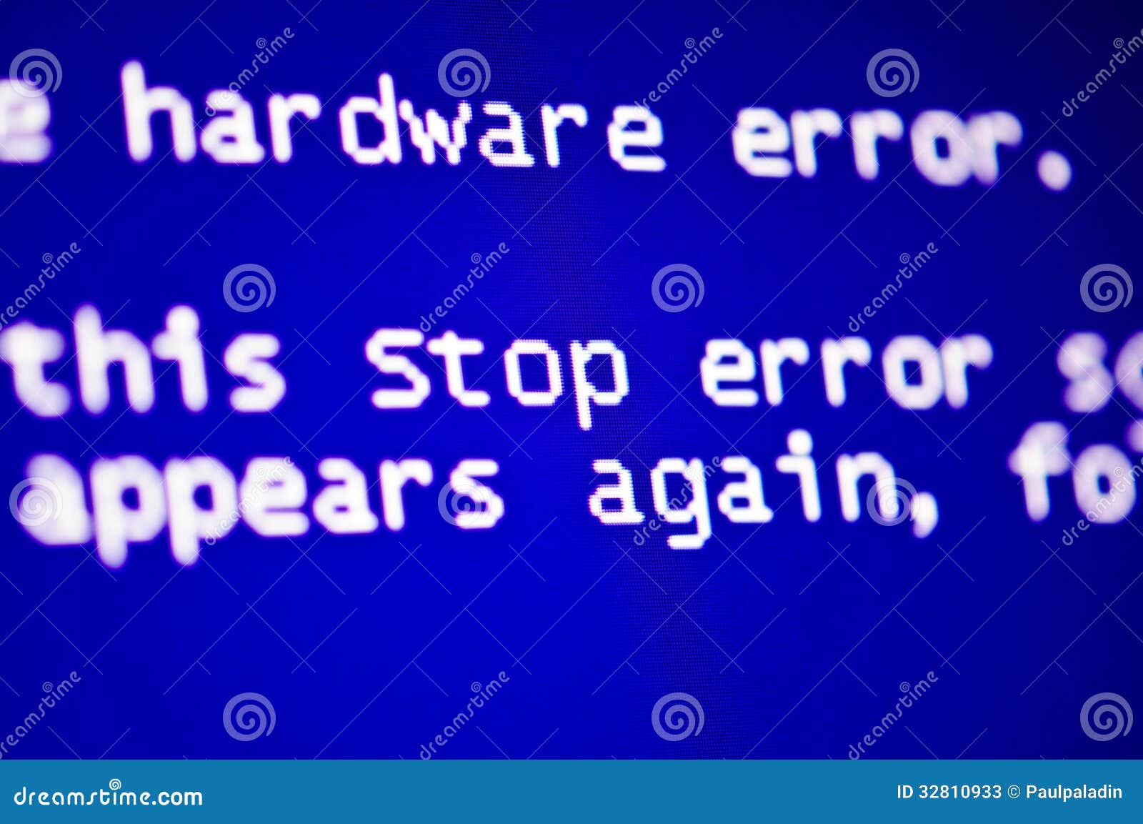 Computer crash stock image. Image of error, screen, stop - 32810933