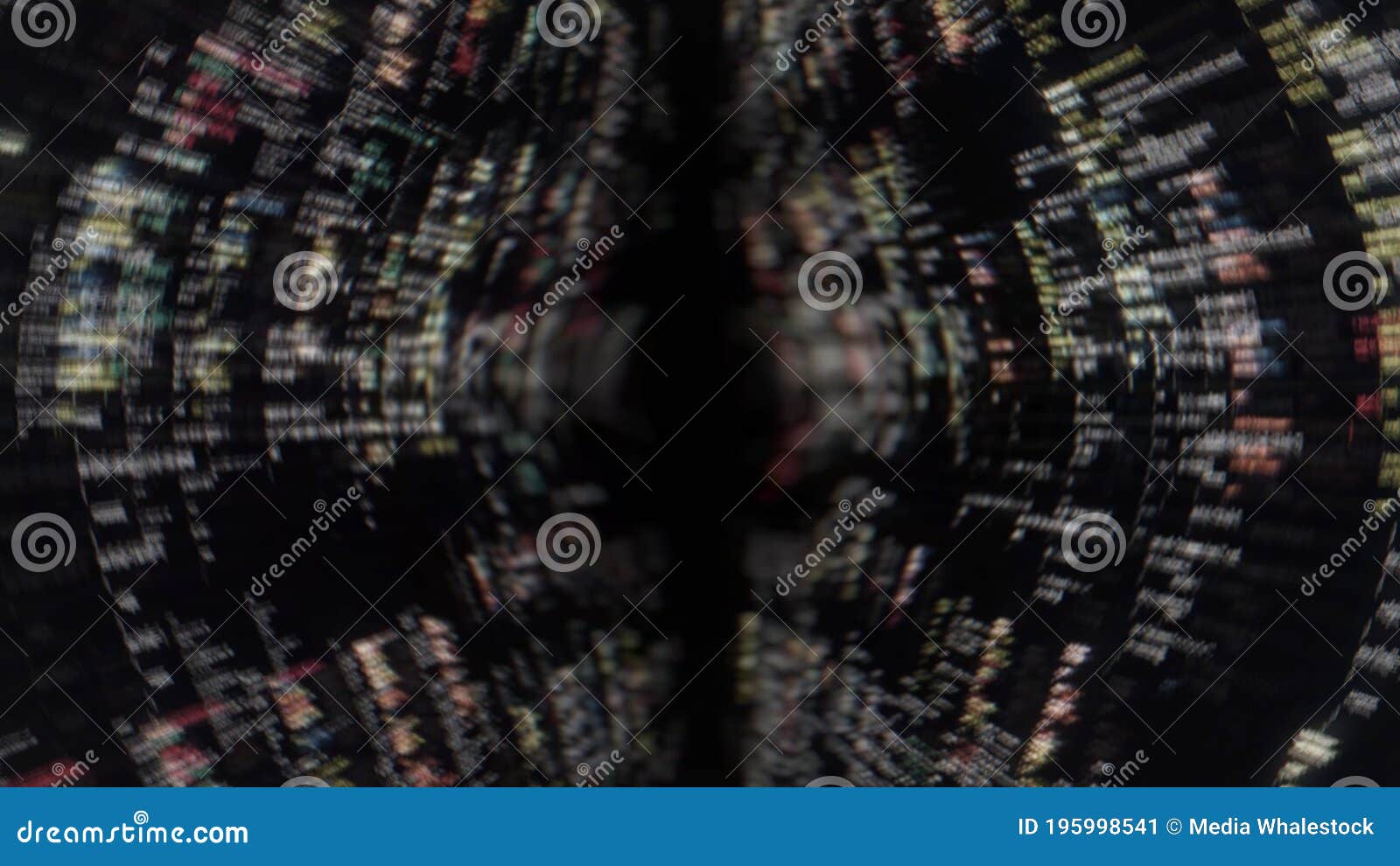 Computer Crash with Distorted and Blurred Video Transmission. Animation ...