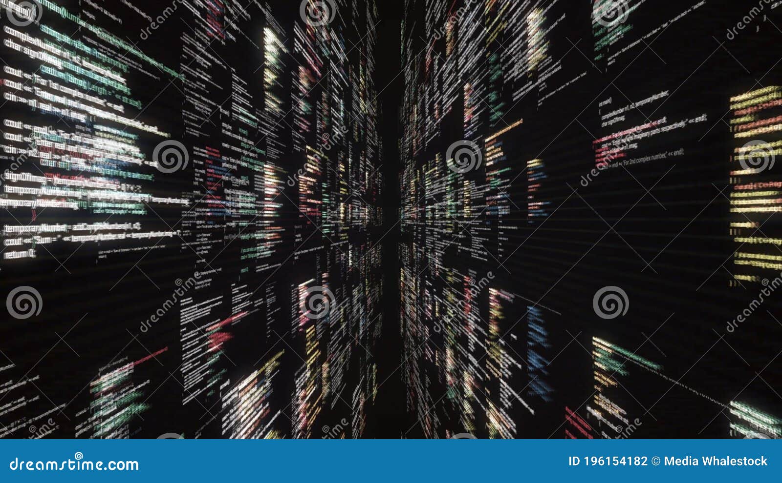 Computer Crash with Distorted and Blurred Video Transmission. Animation ...