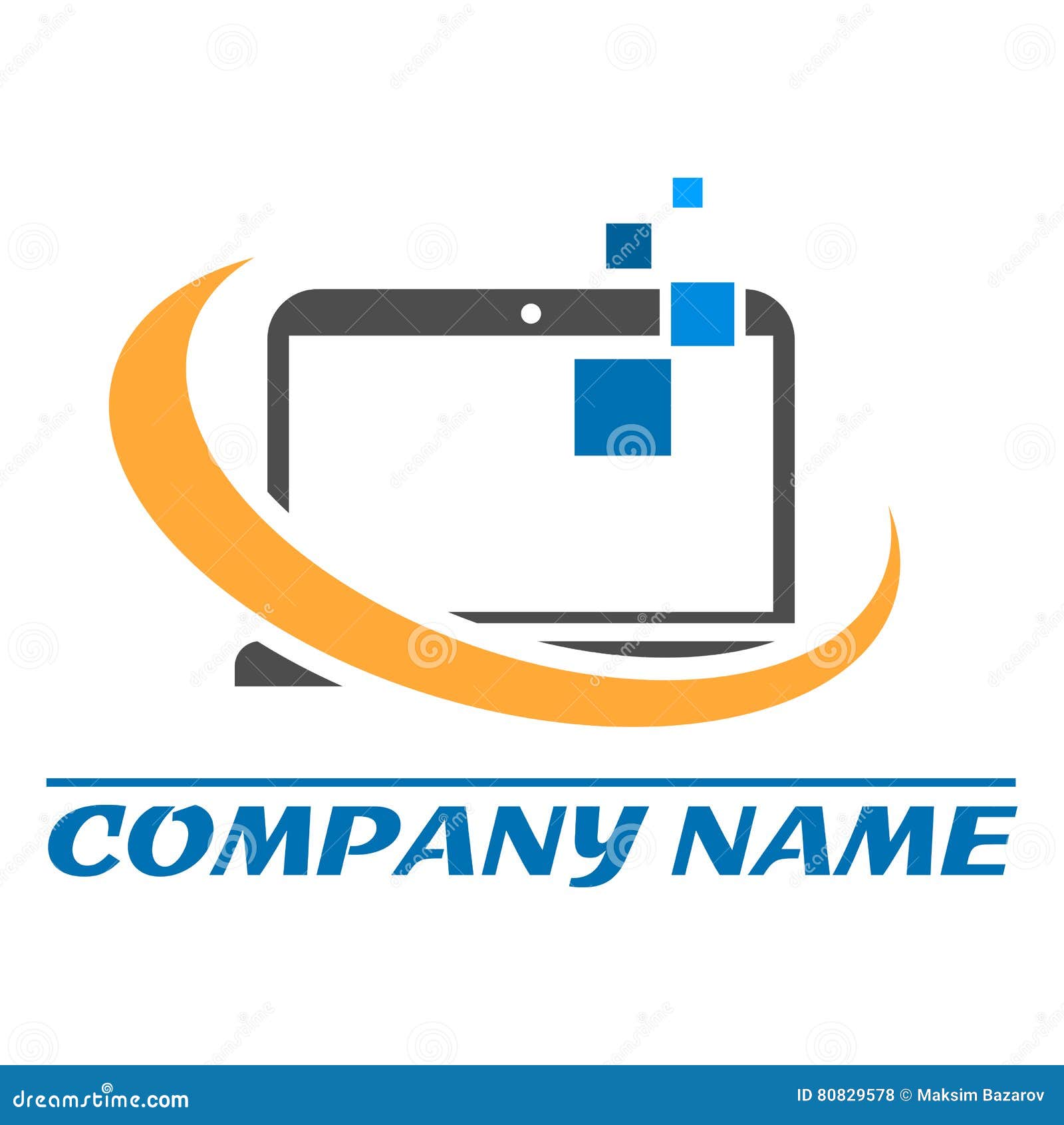 Computer creative logo stock vector. Illustration of logo - 80829578